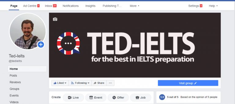 IELTS Help on Facebook - TED IELTS