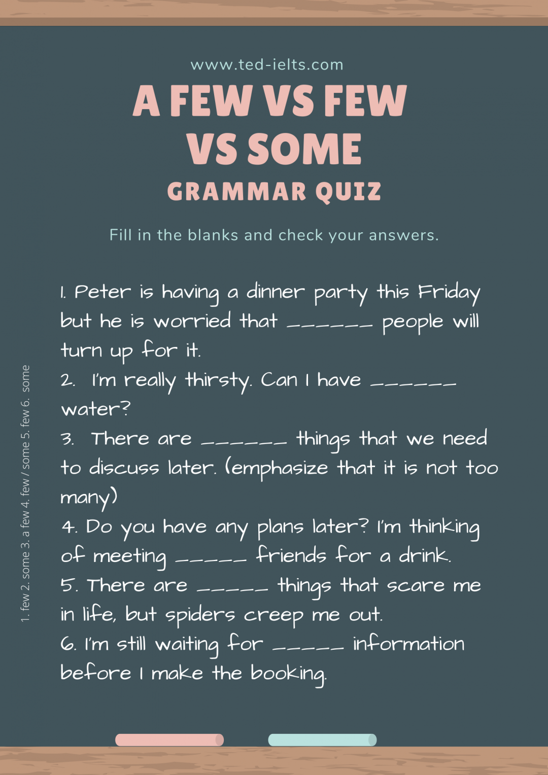 Few vs A Few vs Some - TED IELTS