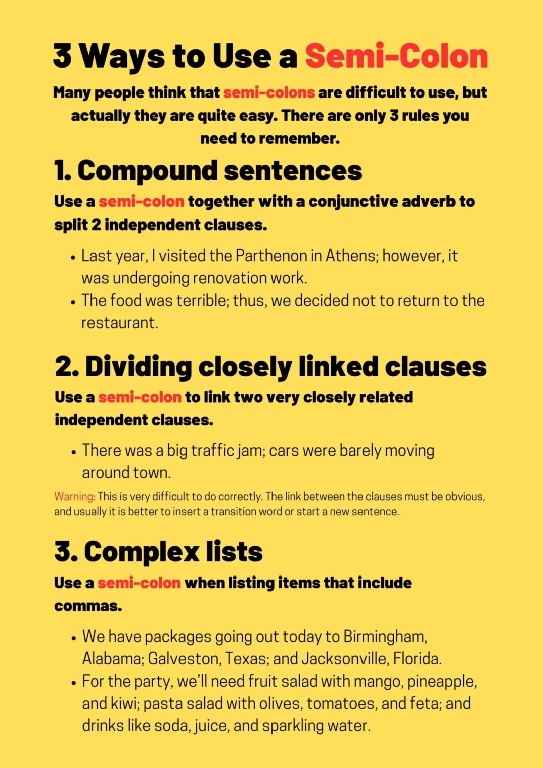How to Use a Semi-Colon [A Very Simple Guide] - TED IELTS
