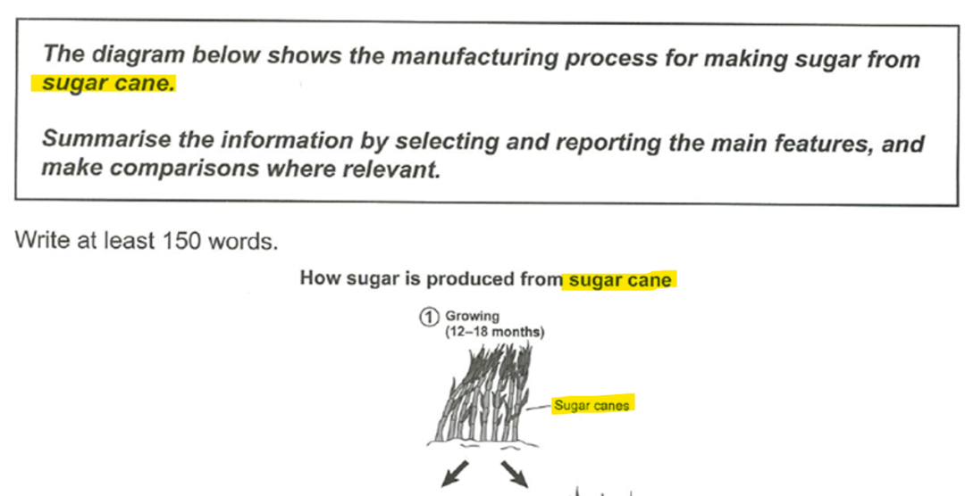 Process Diagram from IELTS 16 [Sugar Cane] - TED IELTS