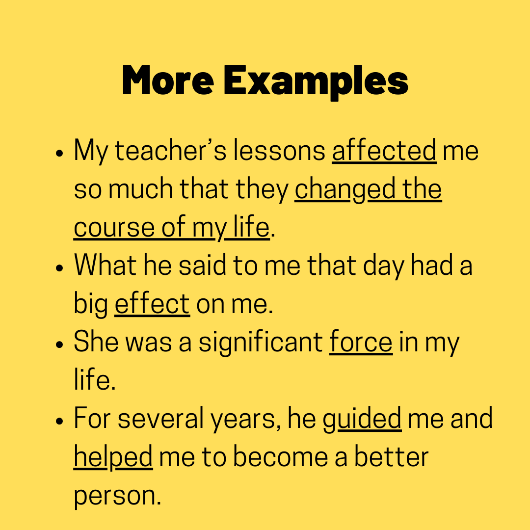 Describe a Person Who Influenced You - TED IELTS