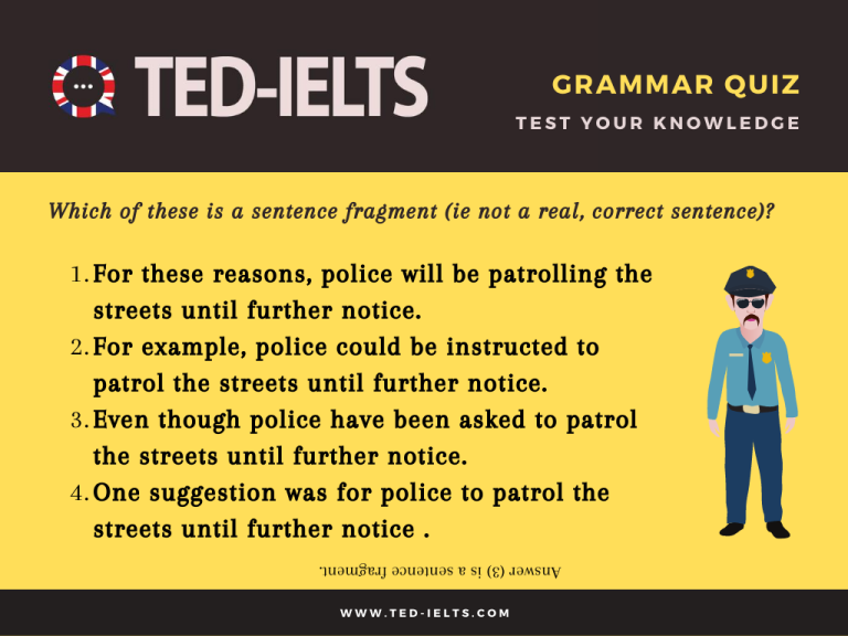 Sentence Fragments: A Big Grammar Problem - TED IELTS