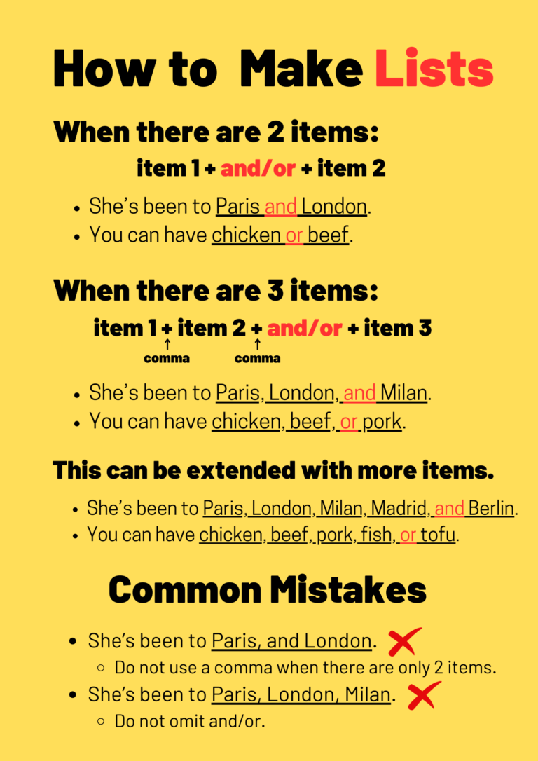 Making Lists: An Essential Grammar Skill - TED IELTS